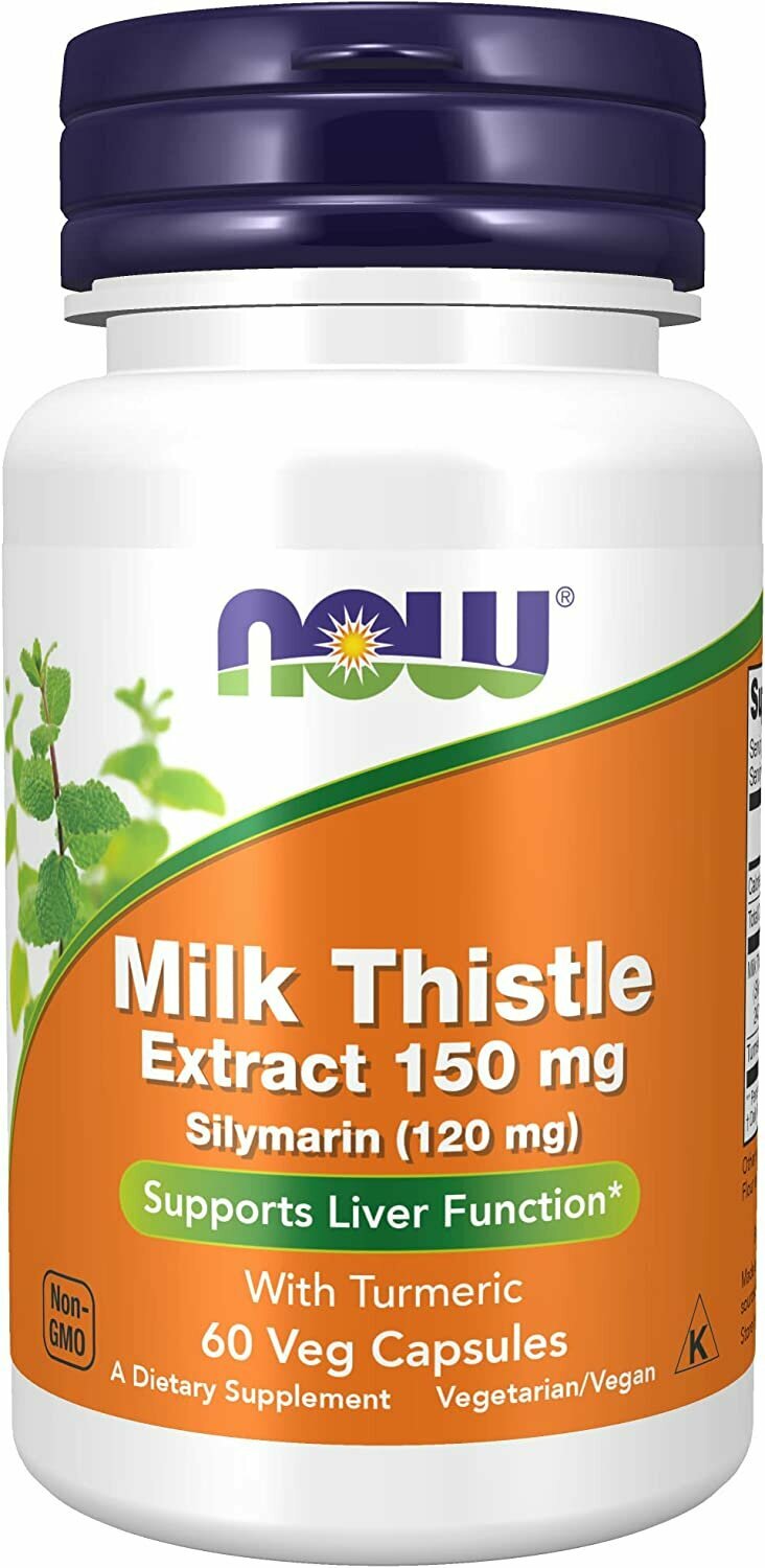 NOW Silymarin Milk Thistle Extract (силимарин экстракт расторопши) 150 мг 60 вег капсул (NOW)