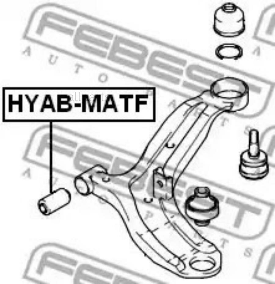FEBEST HYAB-MATF сайленблок передний переднего рычага (HYUNDAI ACCENT/VERNA 1999-) FEBEST