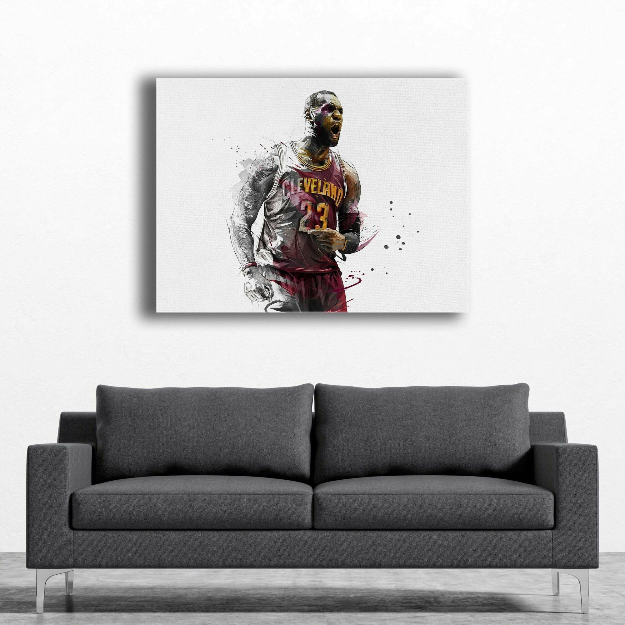 Интерьерная картина на холсте / NBA / Леброн Джеймс 30*40