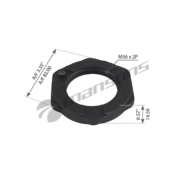 MANSONS 600162 гайка ступицы под штифт m56x2 h14,5 sw85 \saf