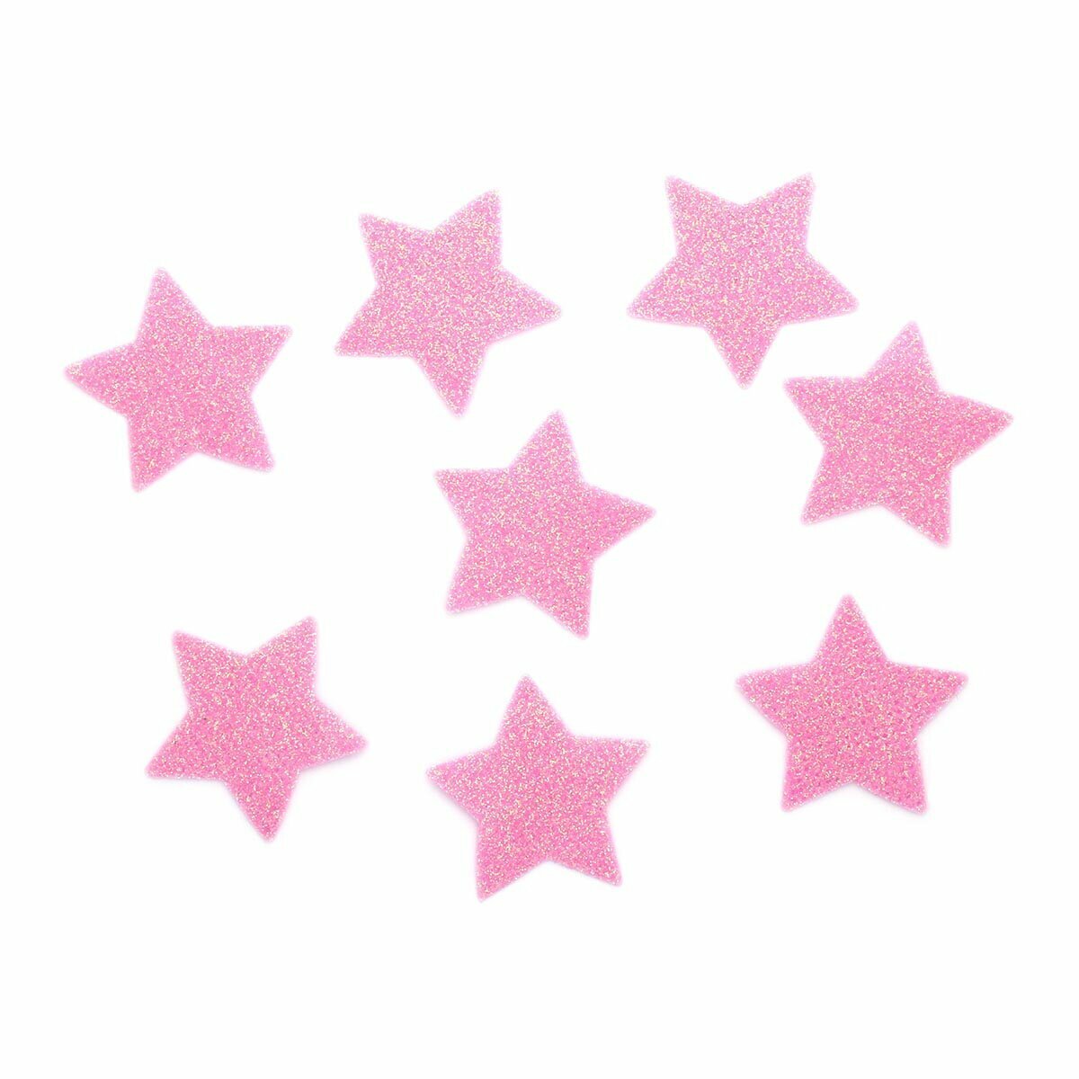 28655 Набор декоративных элементов из ткани 'Звездочки', 35*0,5мм, 8шт (упак) (светло-розовый)