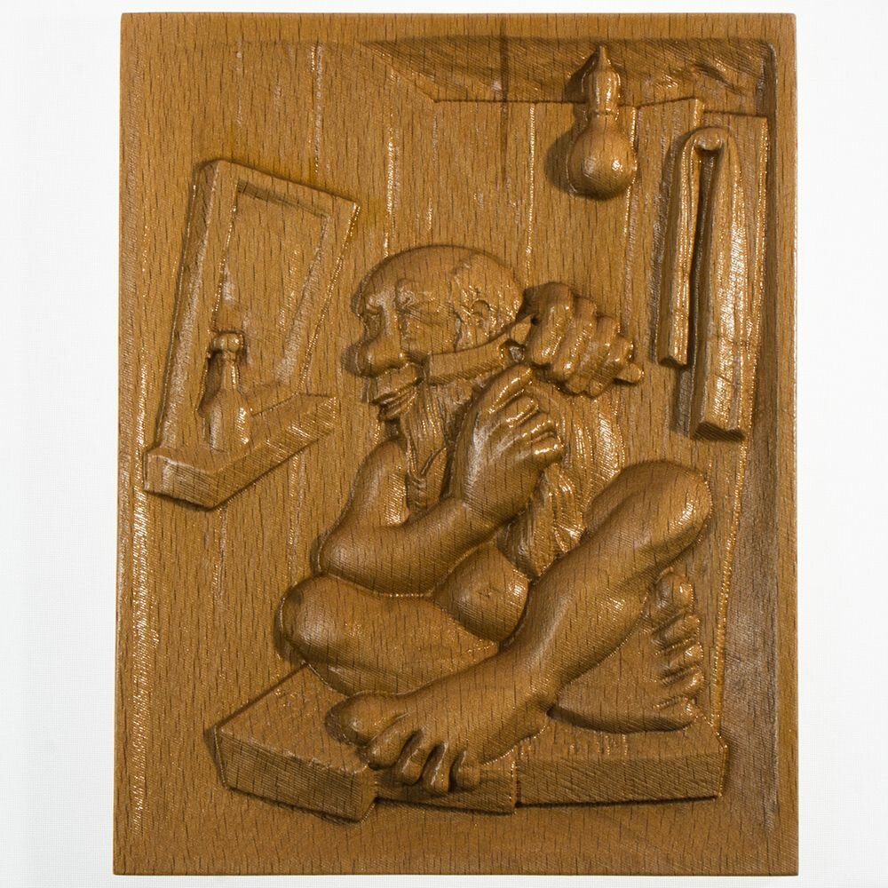 Панно декоративное деревянное резное банное Банька 5