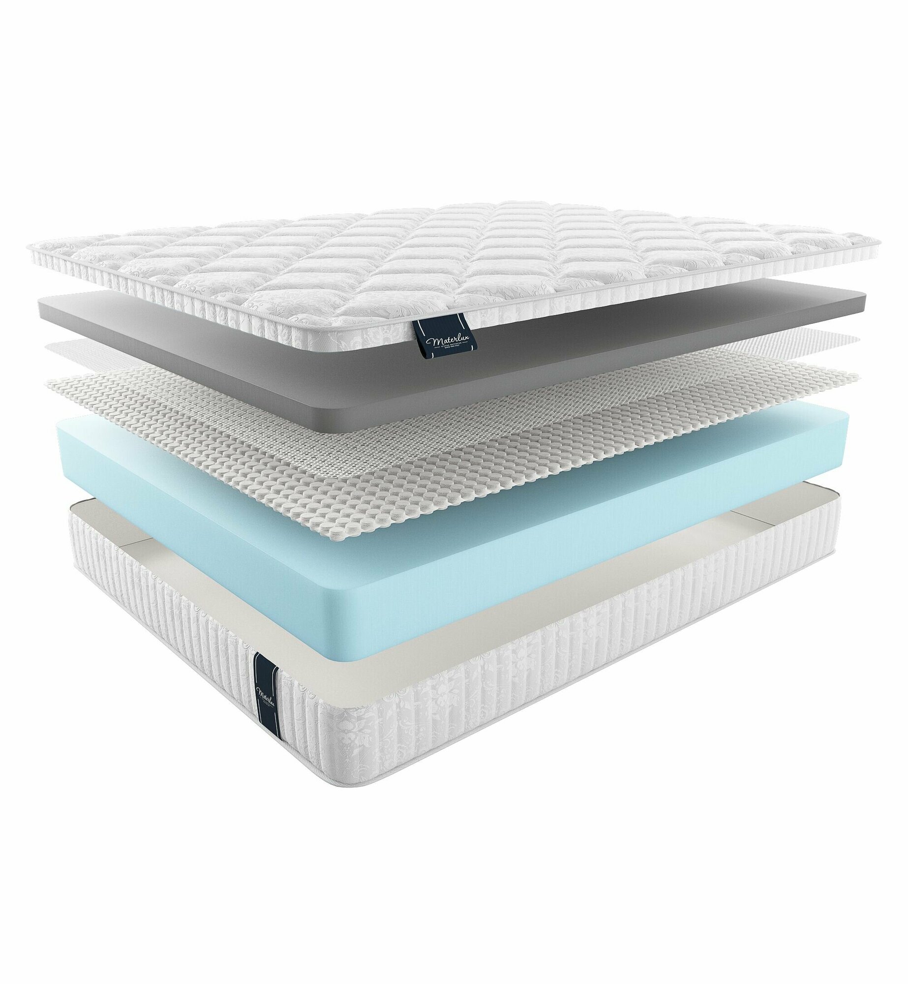 Матрас Materlux Prima Carbone 140х220 серии New Elite, высота 23 см, анатомический средней жесткости Независимые пружины