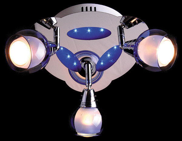 Спот 1911/3 хром/синий