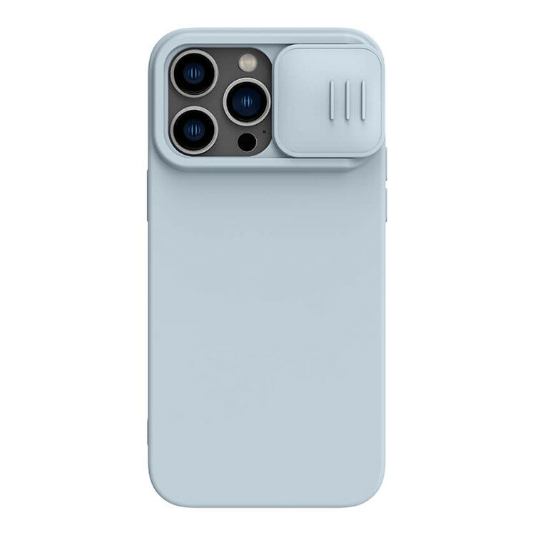 Чехол силиконовый для iPhone 14 Pro Max, Nillkin CamShield Silky Magnetic Silicone Star Gray (magsafe)