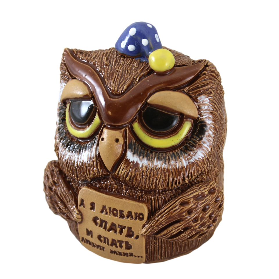 Керамический колокольчик ручной работы "Сова"