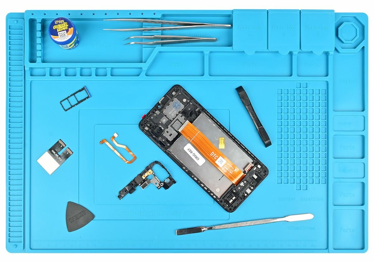 Коврик для пайки силиконовый 2021 термостойкий 45х30х1,3 см