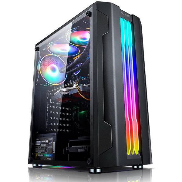 Компьютерный корпус ALSEYE Auro 3.0-B Mini-ITX/Micro ATX/ATX, USB 2.0*2+HD Audio+USB 3.0*1, ; H. D. D.(3.5*2pcs+S. S. D(2.5*2pcs, 354*185*413мм;