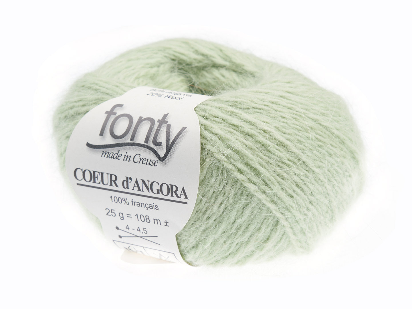 Пряжа Fonty Coeur d'Angora, 25г/108м, цвет 216, Артикул 130909, 80% французская ангора, 20% меринос