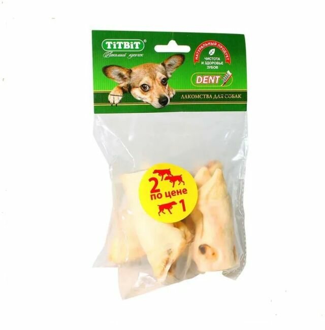 Titbit Лакомство для собак Копытце баранье, 2 шт, 3 уп