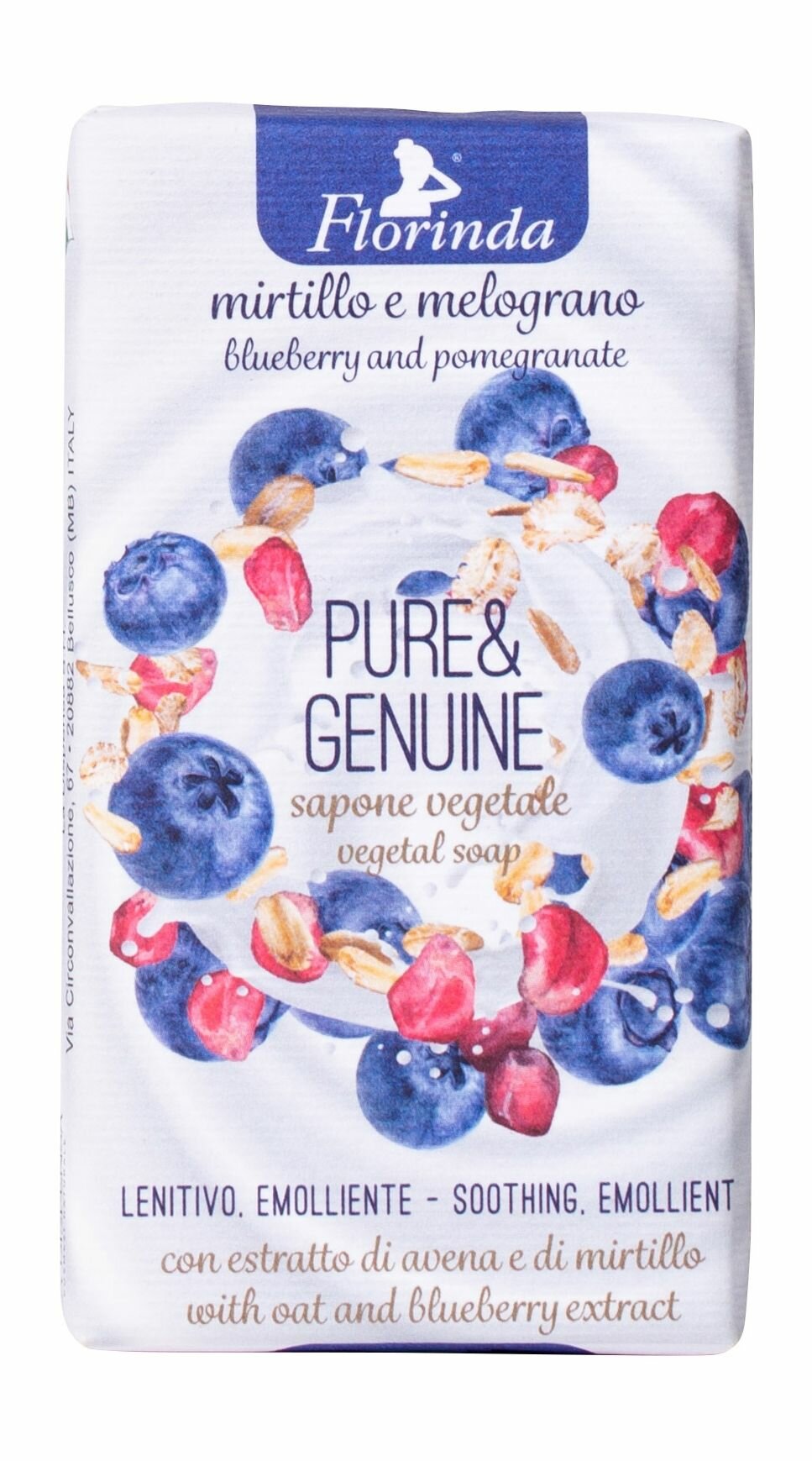 FLORINDA Florinda Mirtillo e Melograno Мыло "Голубика и Гранат", 100 г