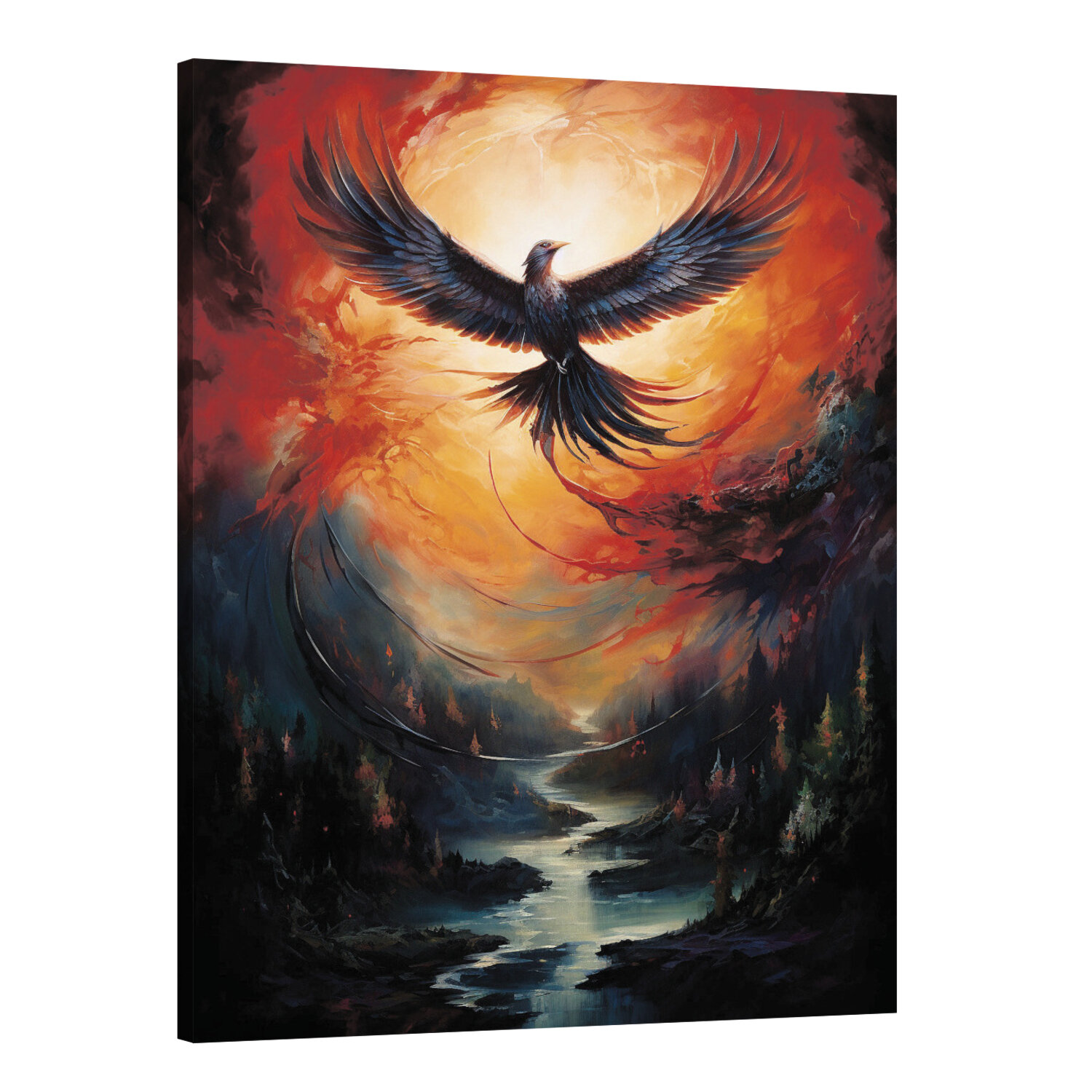 Интерьерная картина 50х70 "Лунная жар-птица"