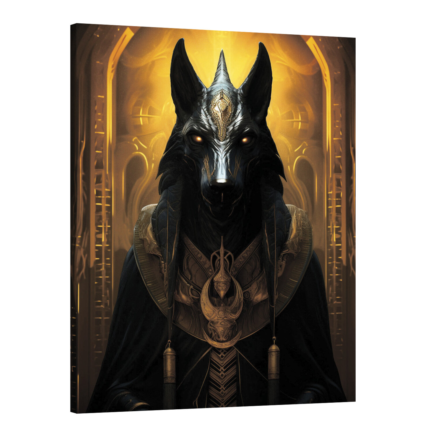 Интерьерная картина 50х70 "Анубис: хранитель забытых таинств"