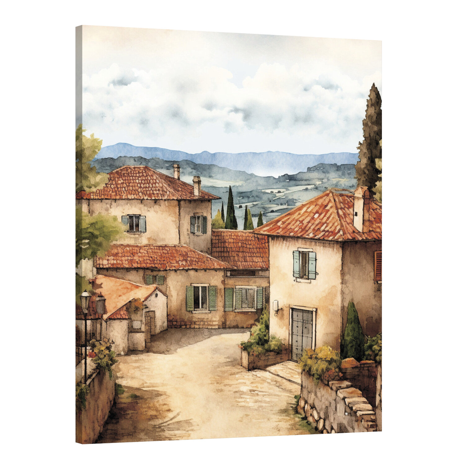 Интерьерная картина 50х70 "Деревня в стиле прованс"