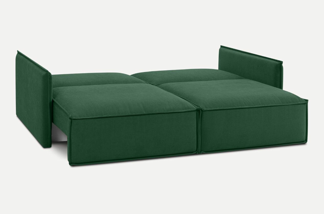 Диван-кровать раскладной Divan.ru Ольен Велюр Зеленый, 218x120x89 см, спальное место 200x160 см — фото 1
