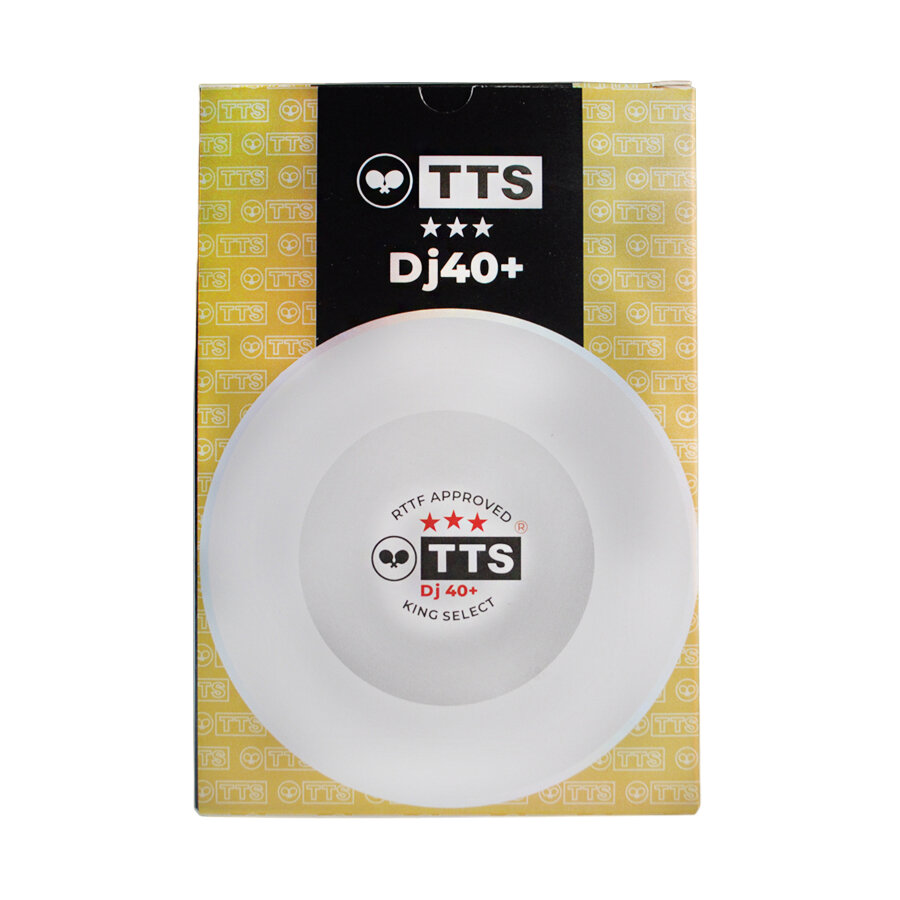 Мячи для настольного тенниса TTS 3* DJ40+ King Select ABS x6, White