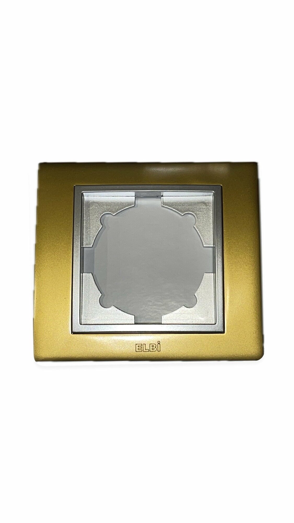 Рамка EL-BI Zena Platin на 1 пост, матовое золото/серебряный 500-073510-271