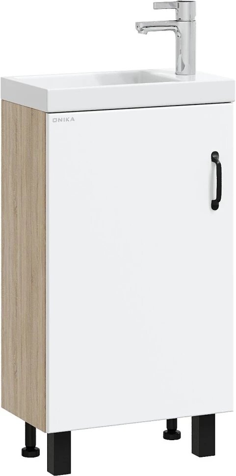 Тумба с раковиной дуб сонома/белый матовый 45,5 см Onika Тимбер 104508 + 4640021065907