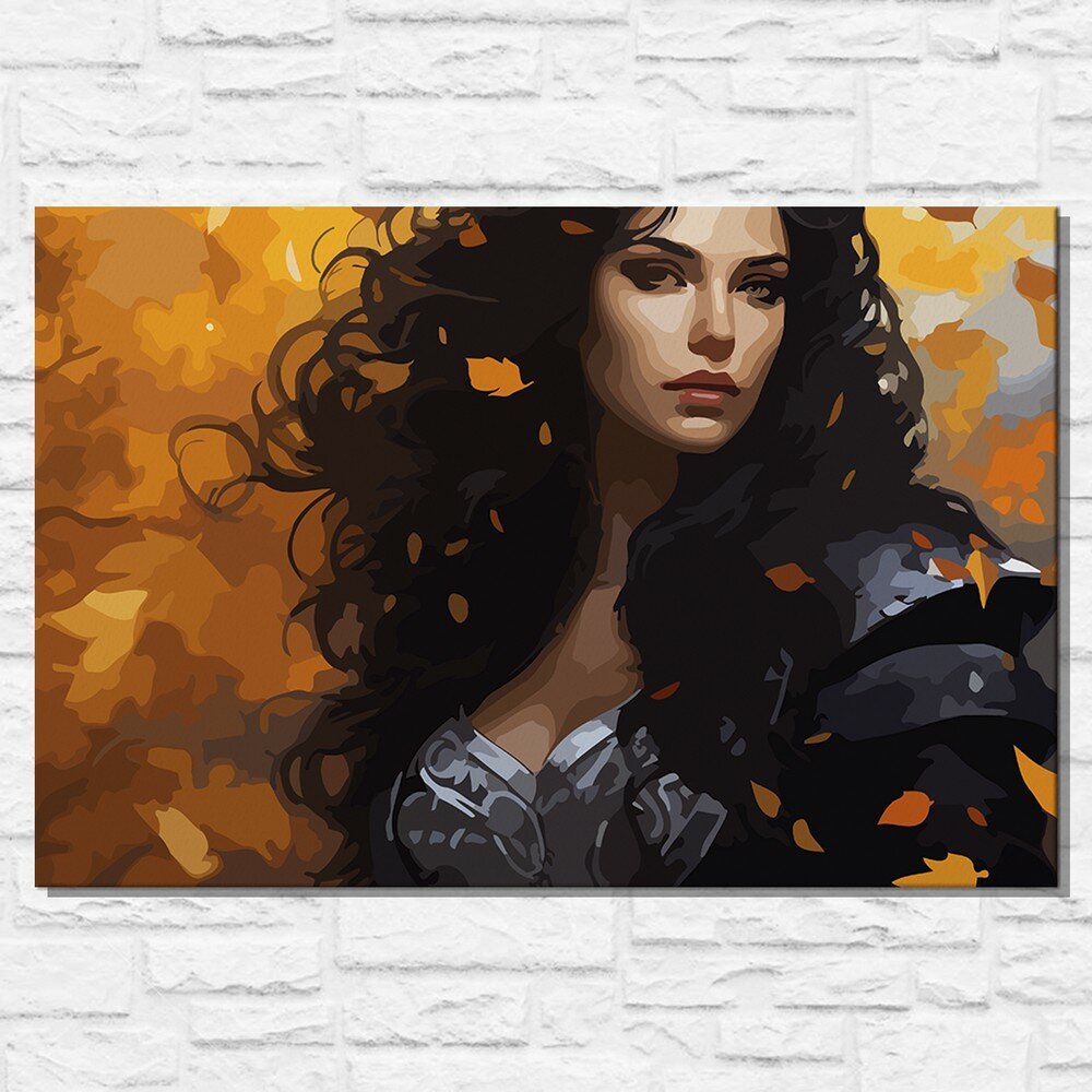 Картина по номерам на холсте игра Witcher 3 (Йеннифер, Ведьмак 3, PS, PC, XBOX, SWITCH) - 13735 Г 60x40