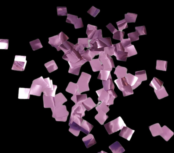 Конфетти металлизированное 6х6мм розовое