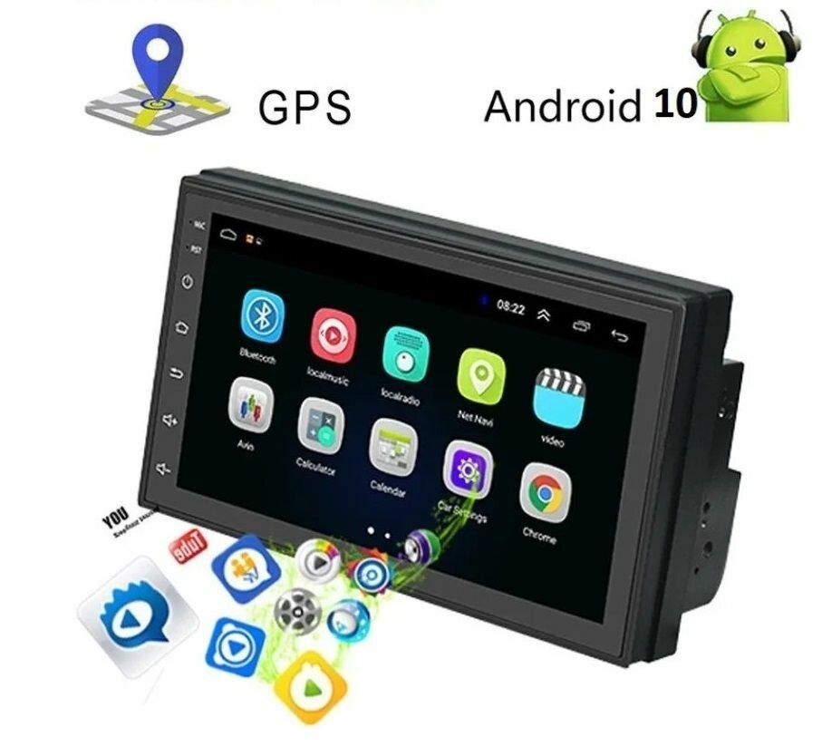 Магнитола 7 дюймов Андроид, 1/16 ГБ