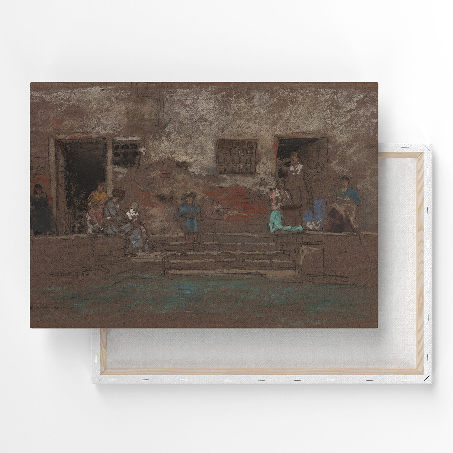 Картина на холсте, репродукция / James Whistler - The Steps / Джеймс Уистлер / Размер 30 x 40 см