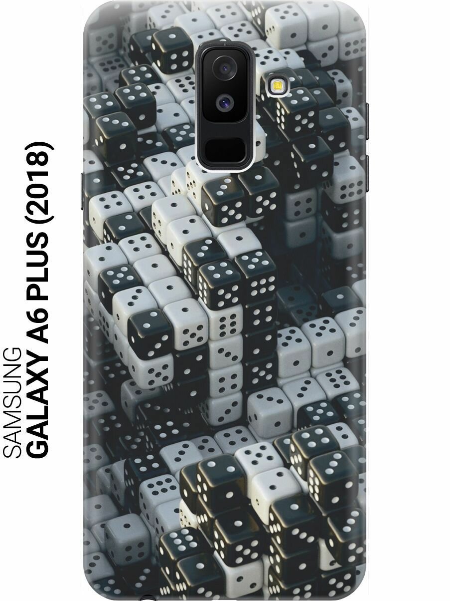Силиконовый чехол на Samsung Galaxy A6+ (2018), Самсунг А6 Плюс 2018 с принтом "Игральные кости"
