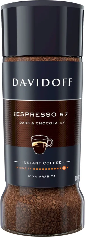 Кофе растворимый Davidoff Espresso 57, 100 г стеклянная банка (Давидоф)