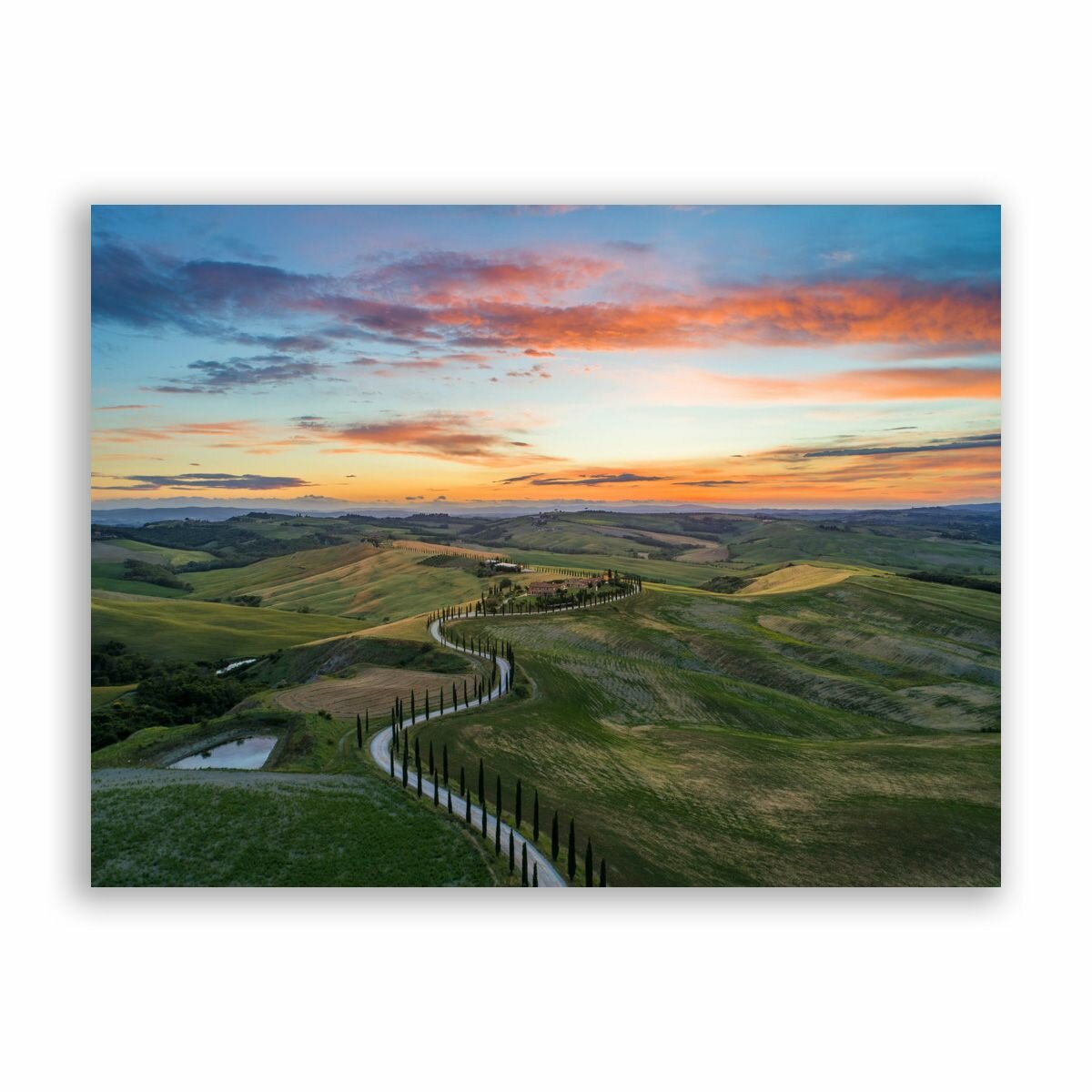 Постер, плакат на бумаге / Природа Италии - Тоскана / Размер 80 x 106 см