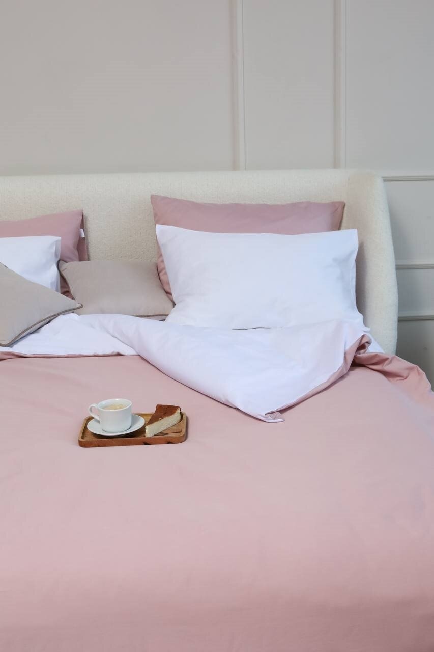 Постельное белье Евро, Сатин, двухцветное, Наволочки 50х70, Комплект постельного белья, премиум