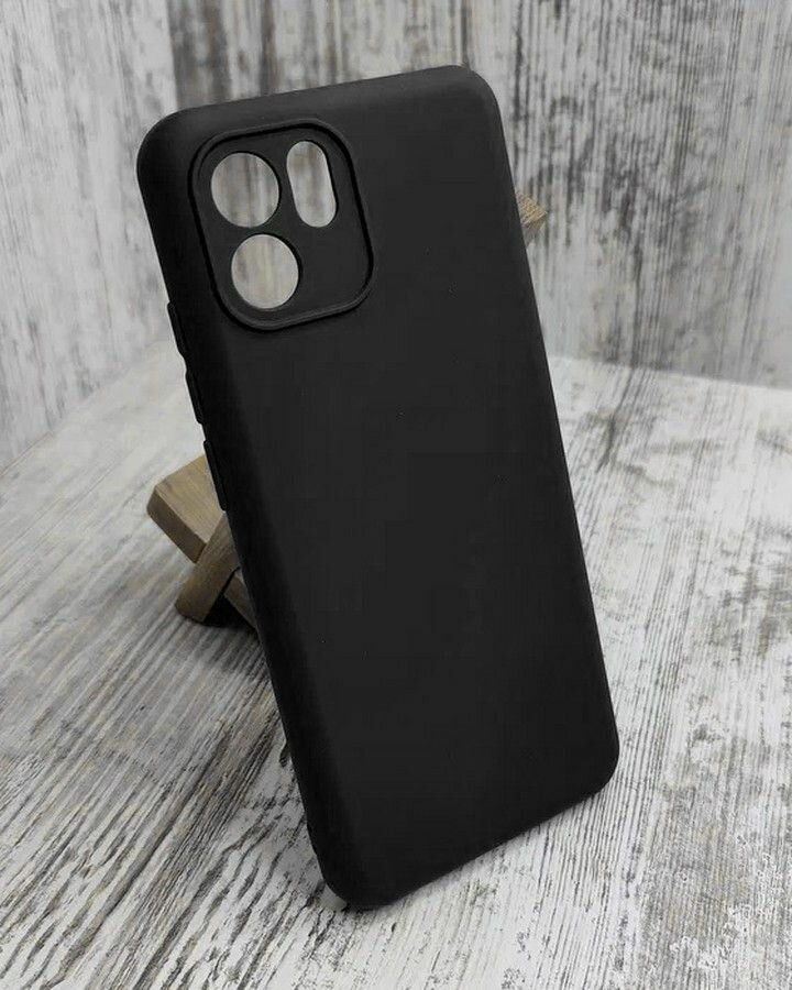 Силиконовая накладка Silky soft-touch для Xiaomi Redmi A1 черный