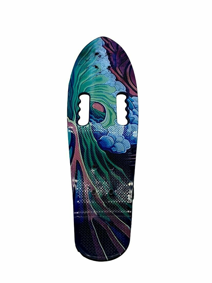 Пенниборд Penny board скейтборд детский 67х20 см, высокопрочный пластик, колеса светящиеся, яркий дизайн