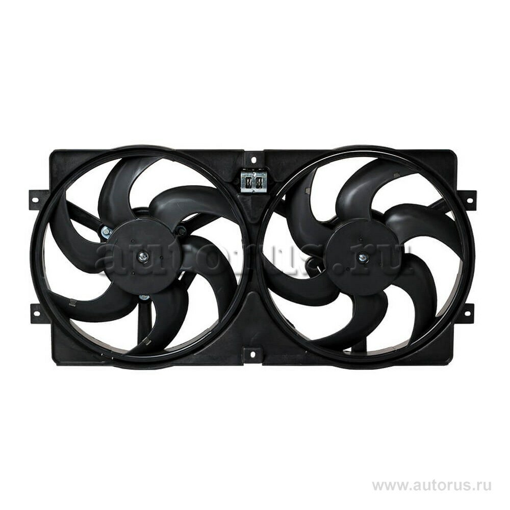 Э/вентилятор охл. для а/м лада 2123 chevrolet niva (2 вент.) (с кожухом и резист.) luzar lfk 0123