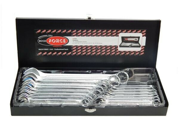 Набор ключей комбинированных 6-24мм 16 предметов в кейсе ROCKFORCE RF-5161
