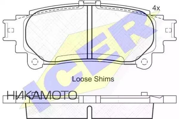 ICER 181983 181983 колодки дисковые задние!\ Lexus RX 350 09>#