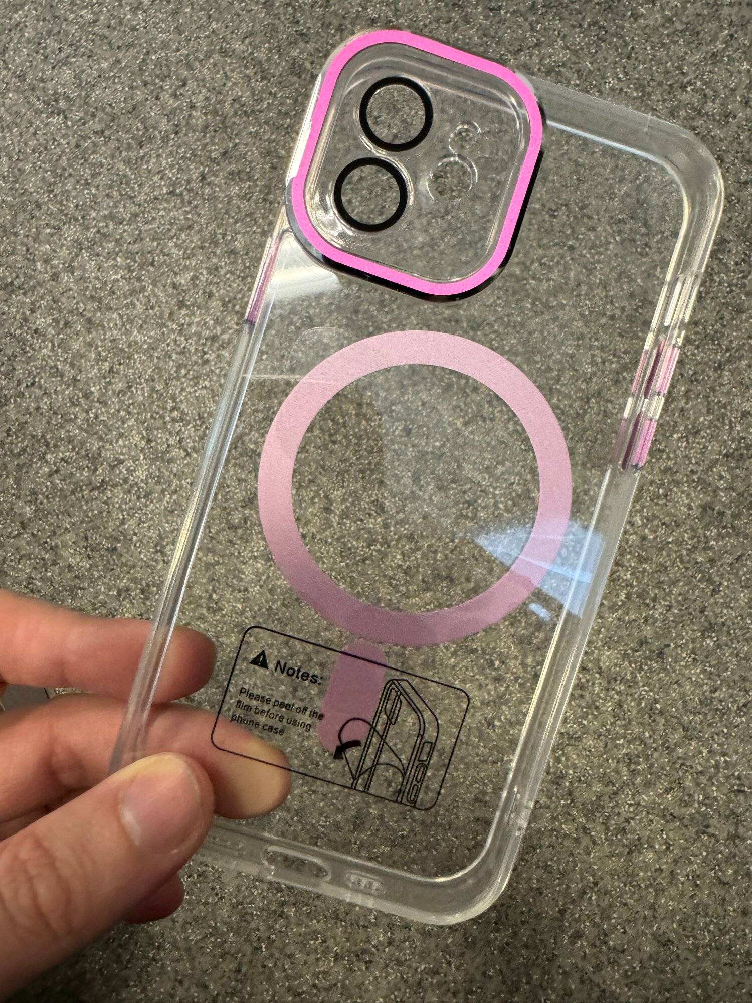 Чехол панель накладка бампер MyPads Brum для iPhone 12 (простой, обычный) тонкая пластиковая крышка с защитой задней камеры и Macsafe прозрачная р.