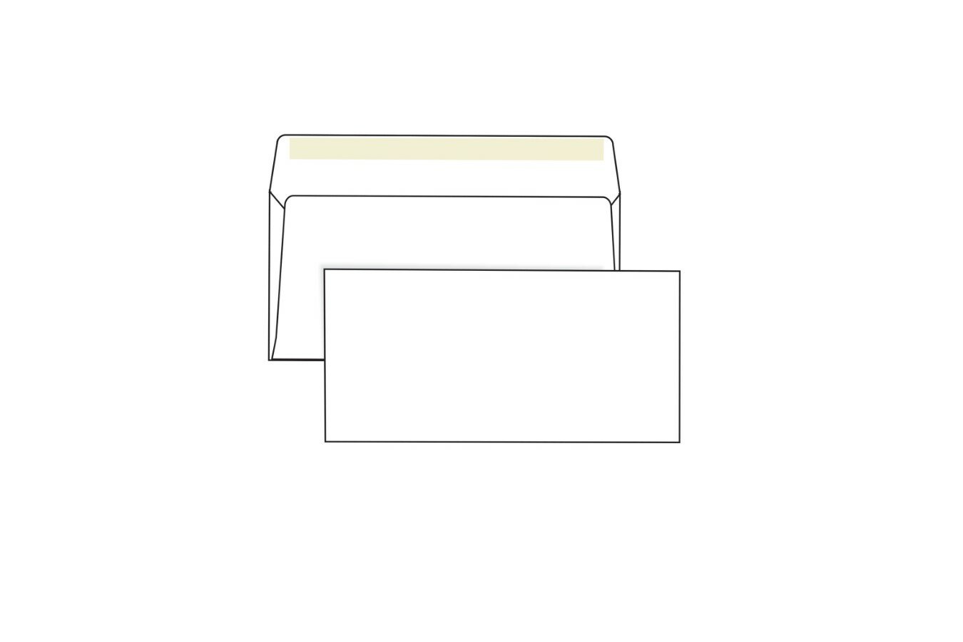 Конверты Ряжская Печатная Фабрика Е65, 110х220 мм, клей, 80 г/м2, 1000 шт.