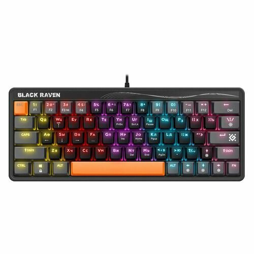 Клавиатура Defender Black Raven GK-417, USB, черный [45414]