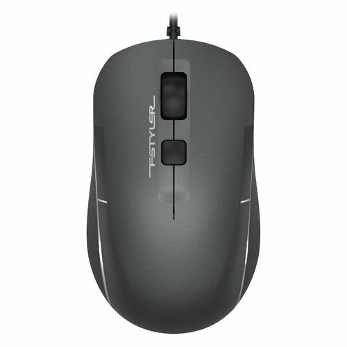 Мышь A4TECH Fstyler FM26, оптическая, проводная, USB, серый и черный [fm26 usb (smoky grey)]