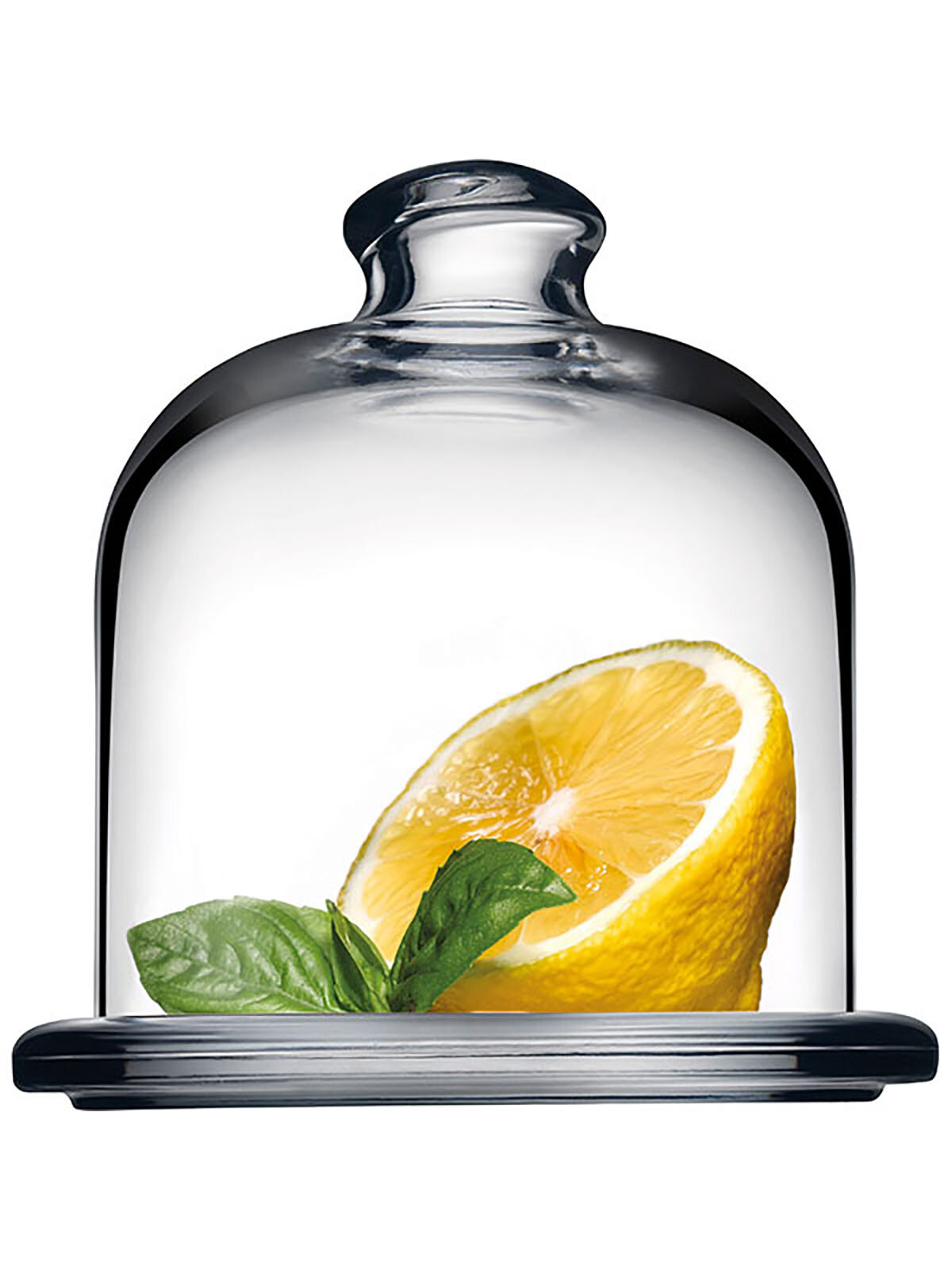 Набор блюдец с крышкой для лимона 4 шт Pasabahce Basic, стеклянные, 10 см