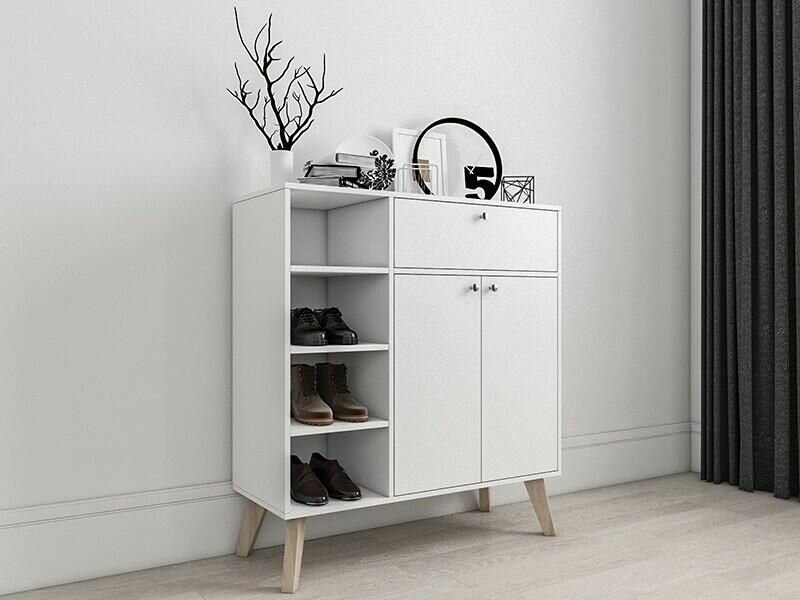 Комод для вещей "Парма 13" 100х110х40, белый / белый матовый