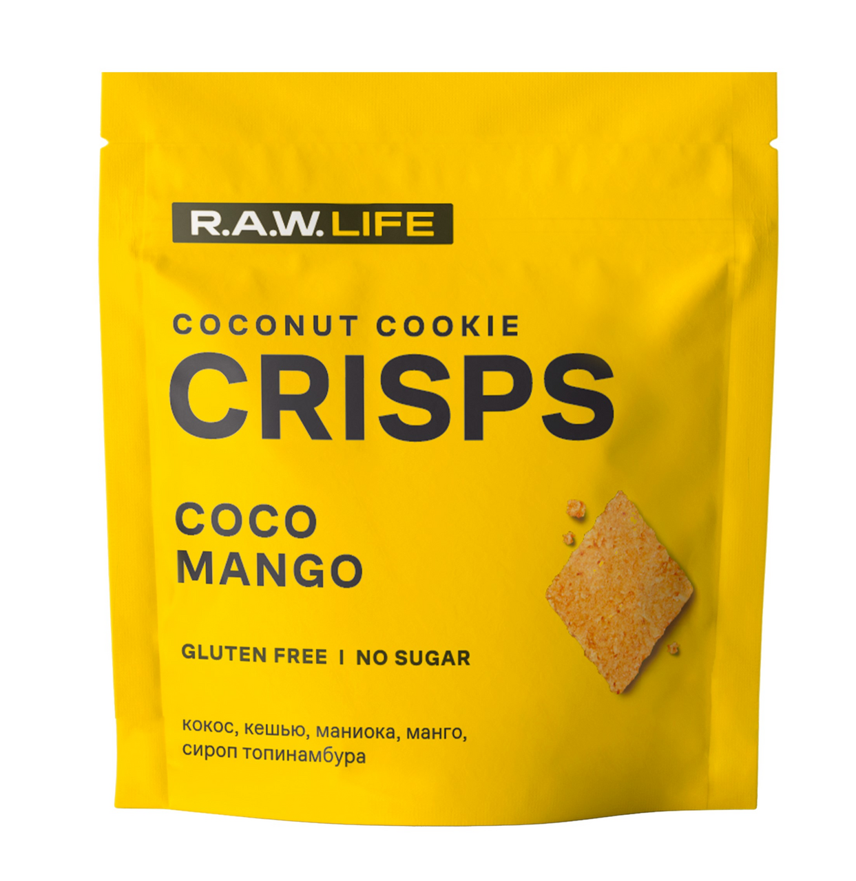 Печенье R.A.W. Life Crisps кокос-манго 35 г