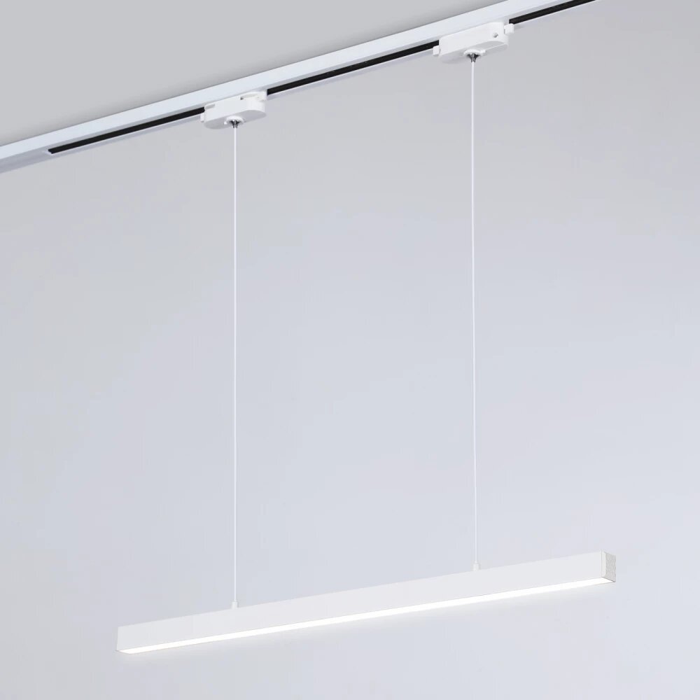 Трековый однофазный подвесной светодиодный светильник GL6783 WH белый LED 24W 4200K 600*22*1025