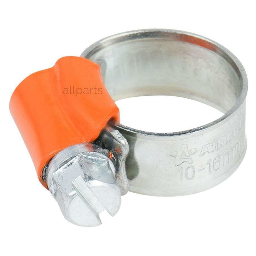 AIRLINE AHCS03 Хомут 10-16/9,7 мм, червячный, усиленный, W1 (оцинк.), 1 шт.