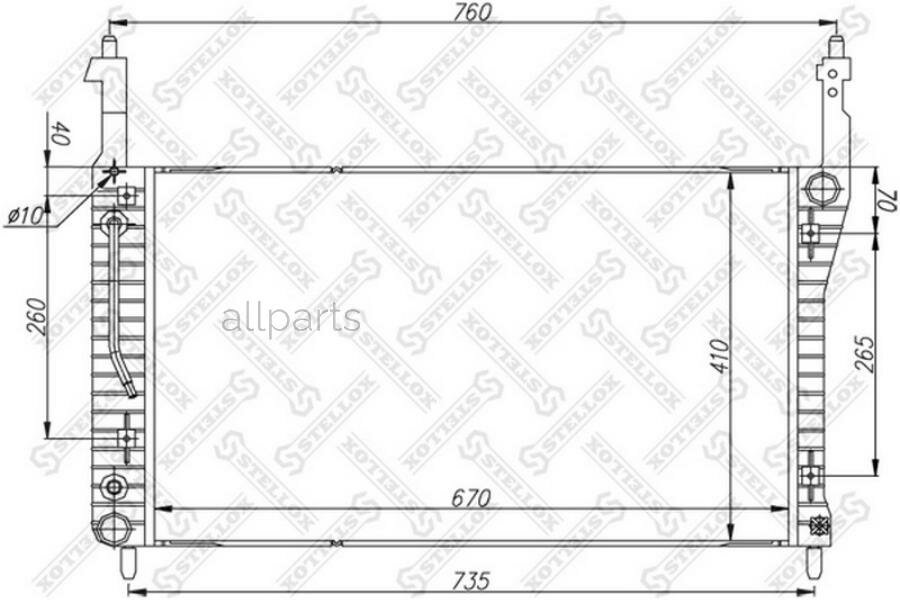 STELLOX 1026059SX радиатор системы охлаждения! АКПП\ Opel Antara 2.0CDTi, Chevrolet Captiva 2.0VCDi 06>