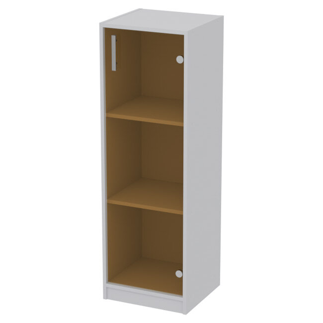 Шкаф Меб-фф Офисный шкаф СБ-61+А-5+С-17М тон. бронза цвет Светло-Серый 40/37/123 см