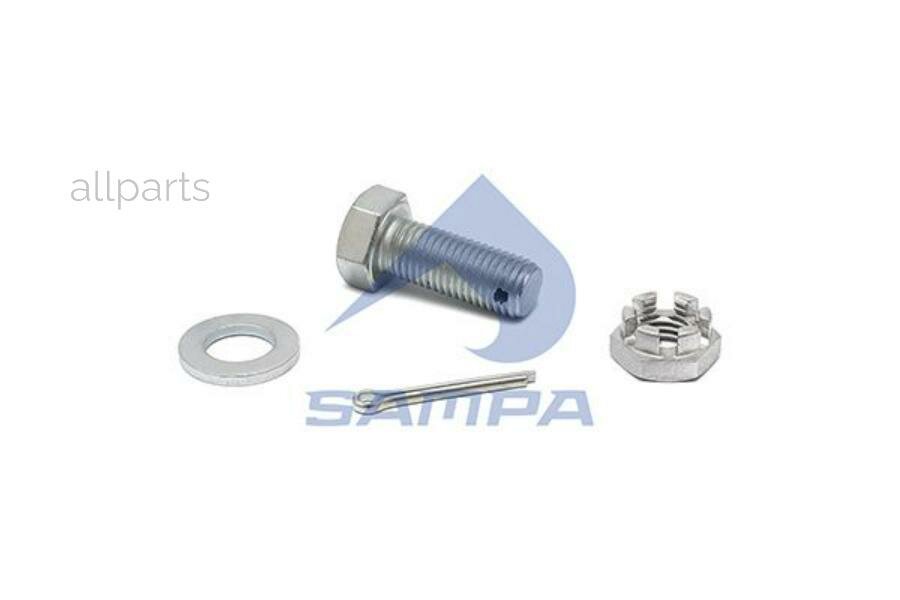 SAMPA 095560 р/к седельного устройства! (м) болт M16X2 L-20+гайка+шайба+шплинт\ Jost JSK36/37