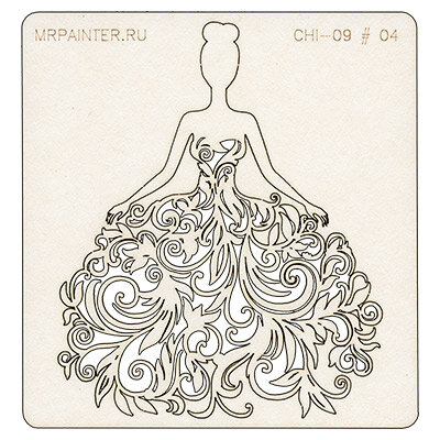 Mr.Painter" CHI-9 Чипборд 9.5 см х 10 см 004 "Невеста