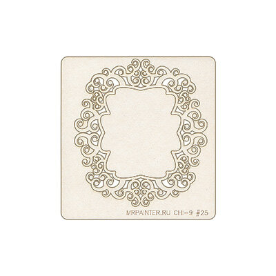 Mr.Painter CHI-9-RW42 Чипборд 9.5×10 см 025 Рамочка №4 декоративная рамка для скрапбукинга