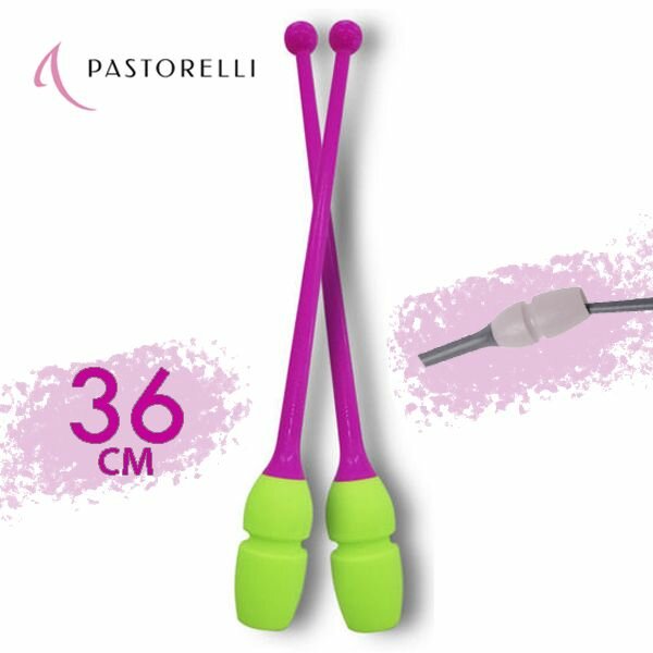 Булавы PASTORELLI 36см. 04234 Лаймово-флуо-розовый "MASHA" FIG